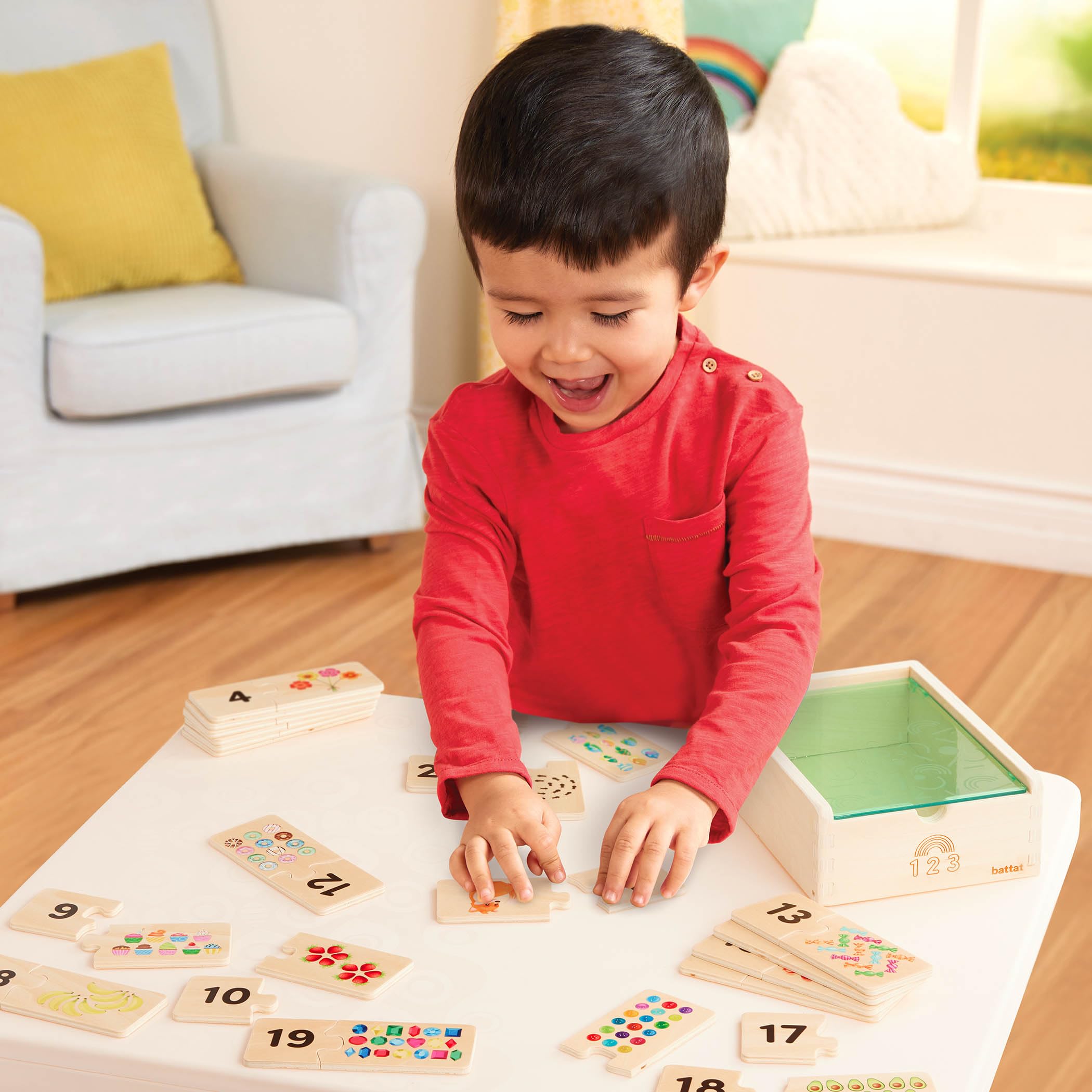 Snapklik.com : Battat One Match Puzzle Numbers Wooden Puzzle For ...