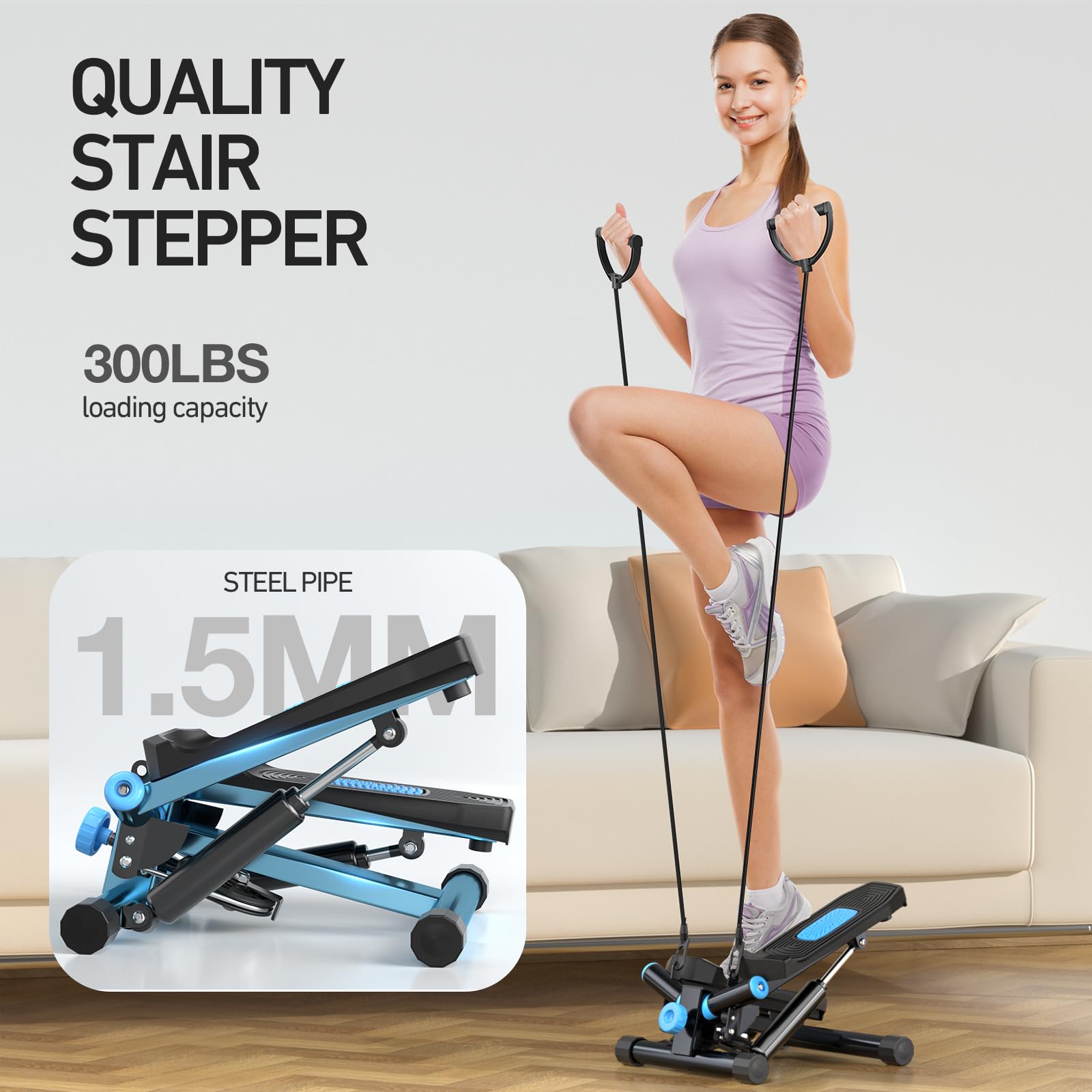 Snapklik.com : Steppers For Exercise At Home, Mini Stair Stepper 300 Lb ...