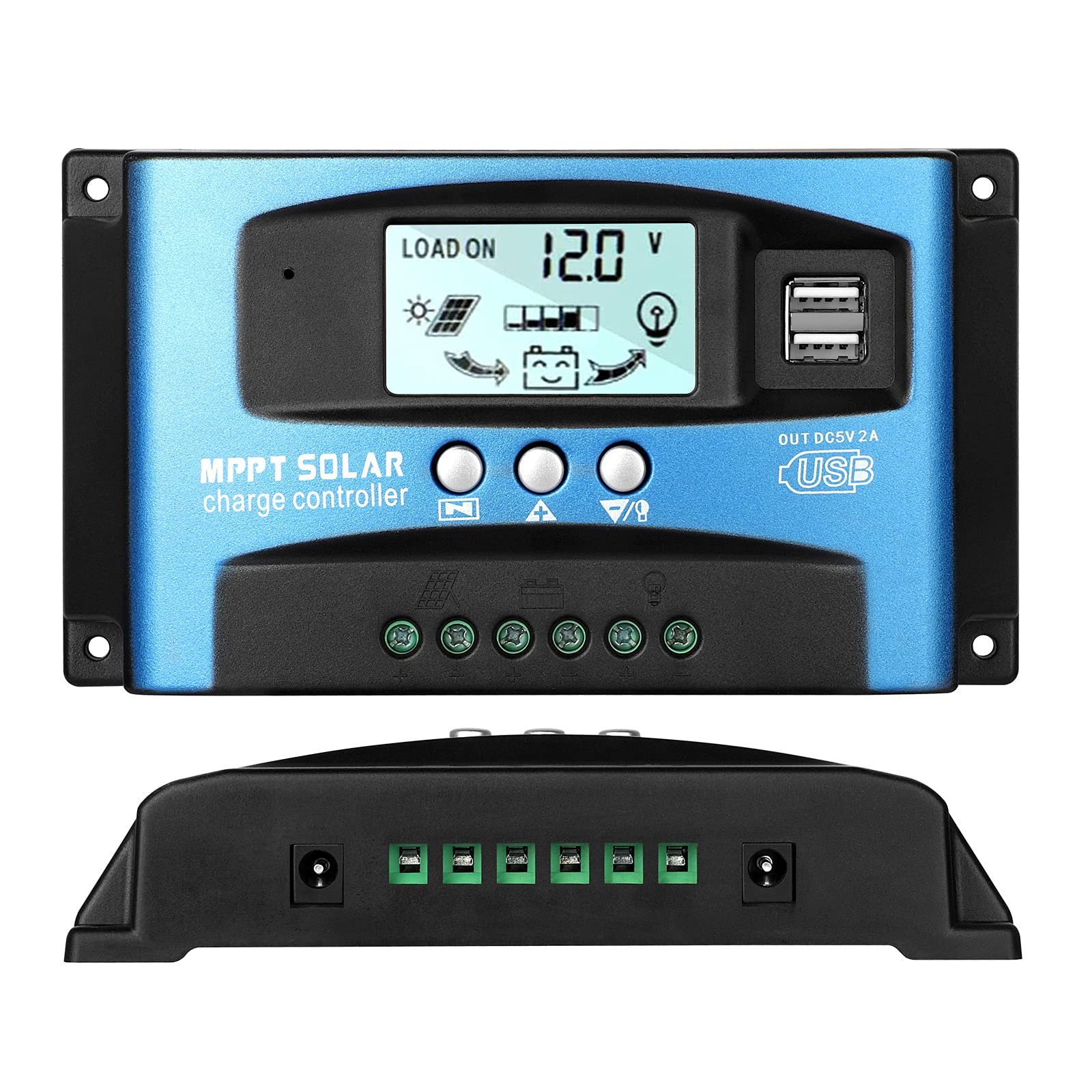 Buy EEEKit MPPT 30A Solar Charge Controller Upgraded Solar Panel 12V 24V Dual USB Intelligent buy-eeekit-mppt-30a-solar-charge-controller-upgraded-solar-panel-12v-24v-dual-usb-intelligent