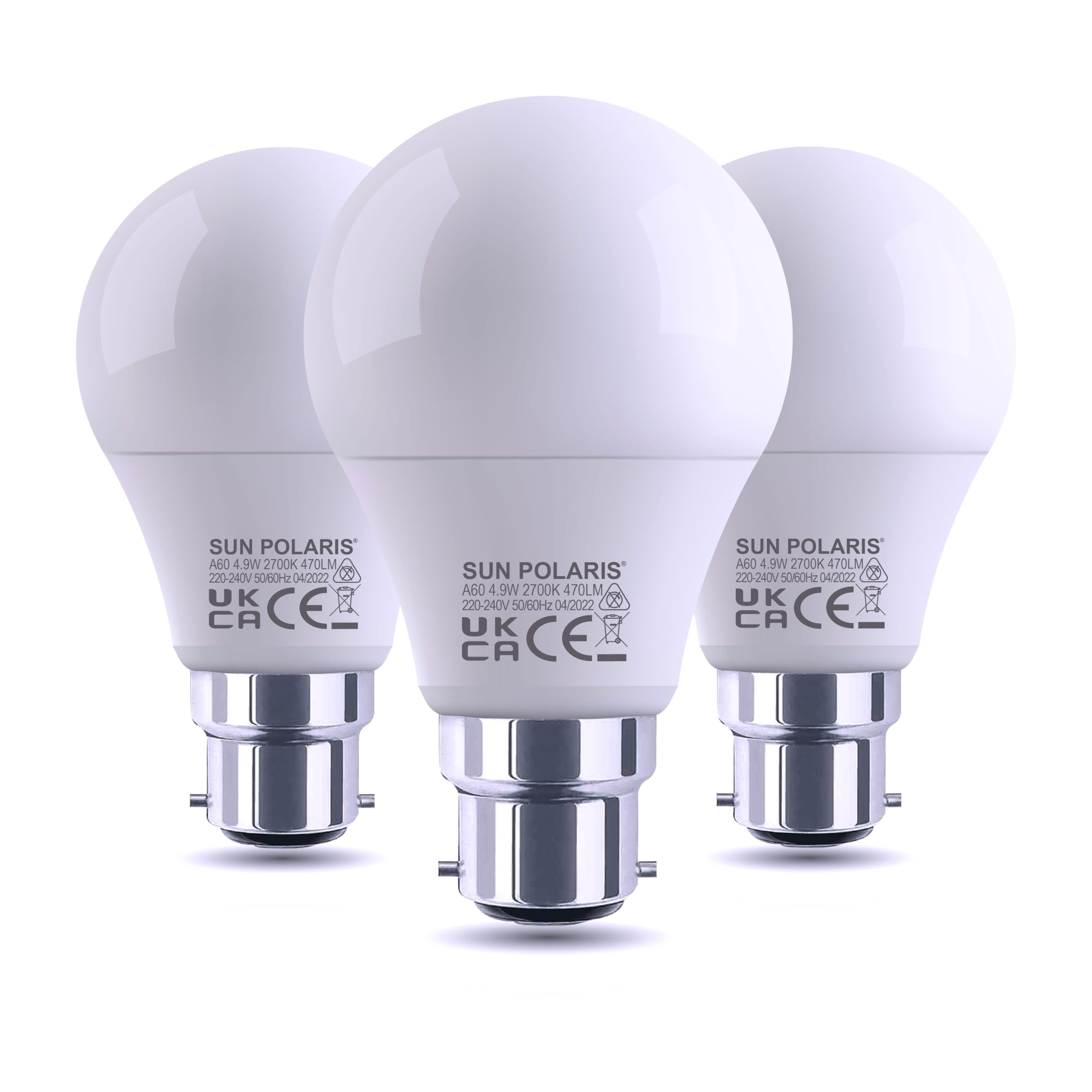 SUN POLARIS Bayonet LED Light Bulb - 40w Equivalent 4.9 Watt Warm White ...