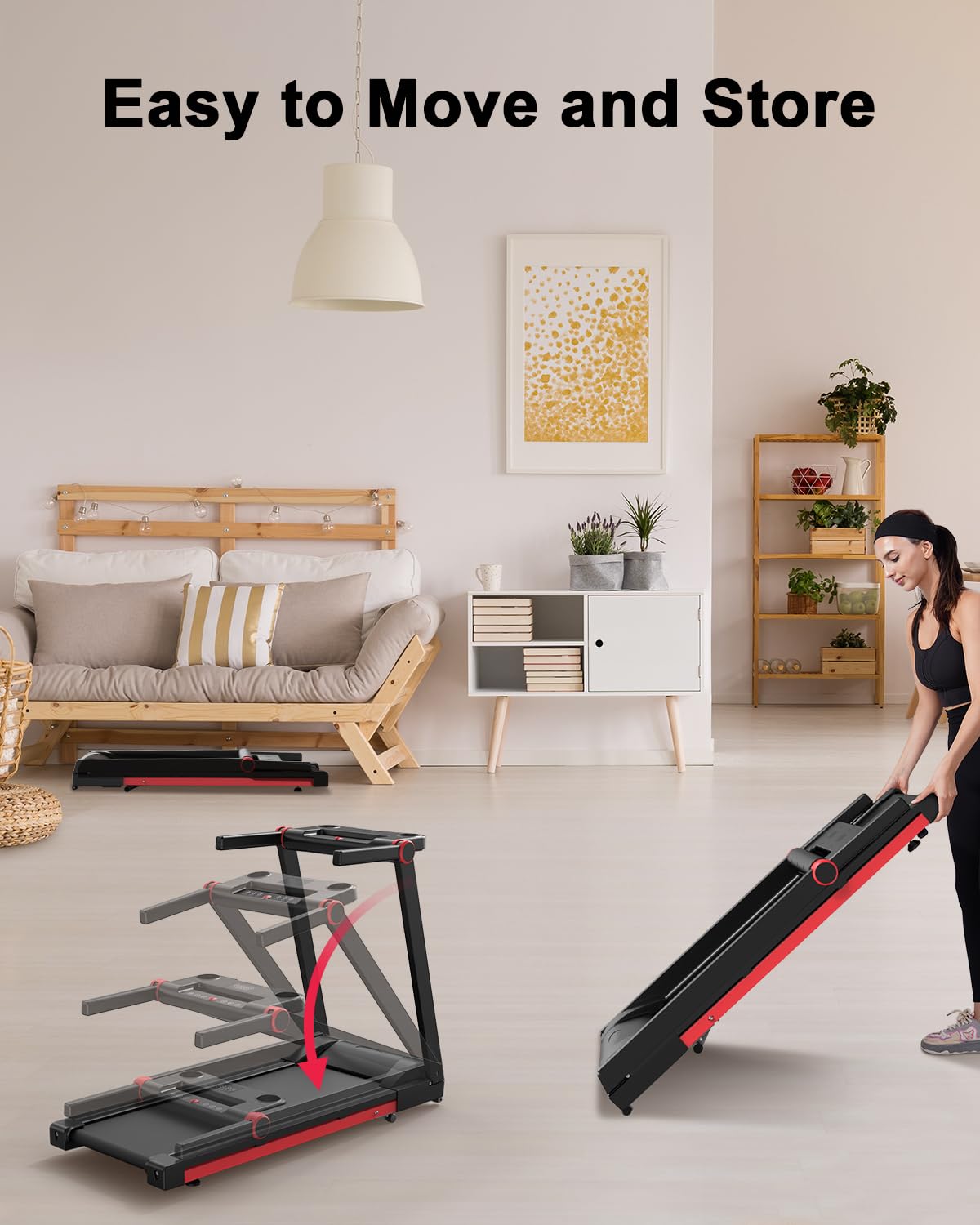 Snapklik.com : Superun Treadmills For Home, 3.5 HP Foldable Treadmill