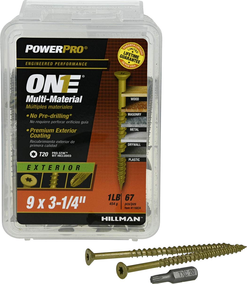 Power Pro Premium One Multi-Material Flat Head Screws, Epoxy Coated ...