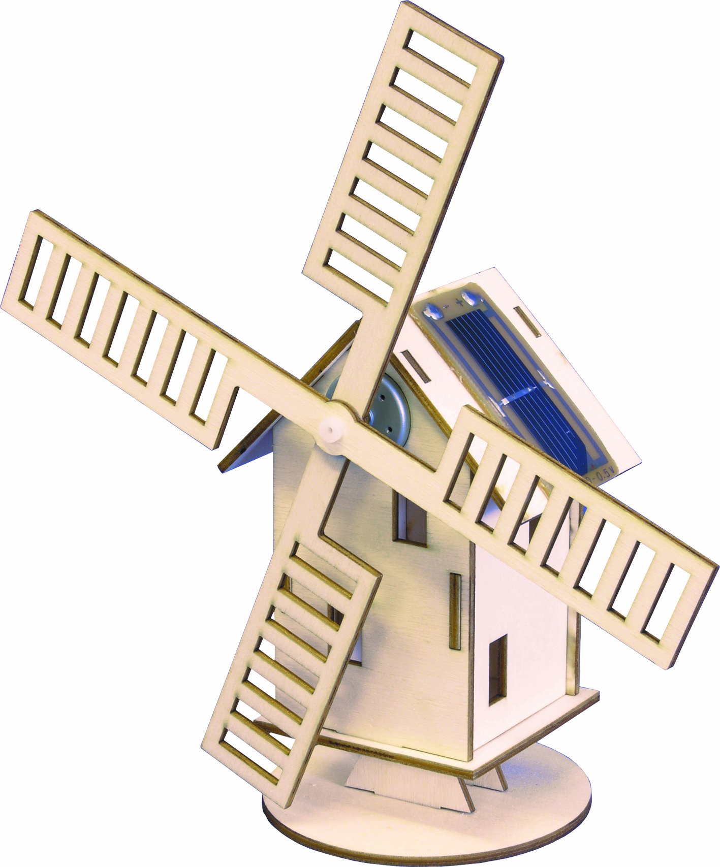 Solar powered wooden windmill kit : Amazon.co.uk: Toys & Games