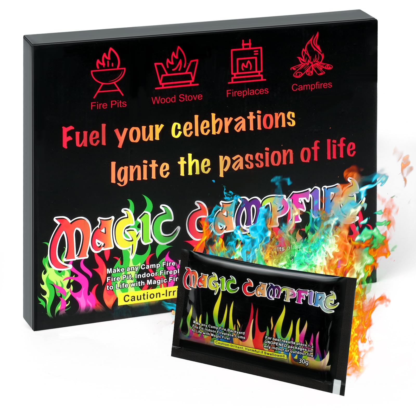 Amazon.com : Realcook Magic Fire for Fire Pit: Mystical Color Changing ...