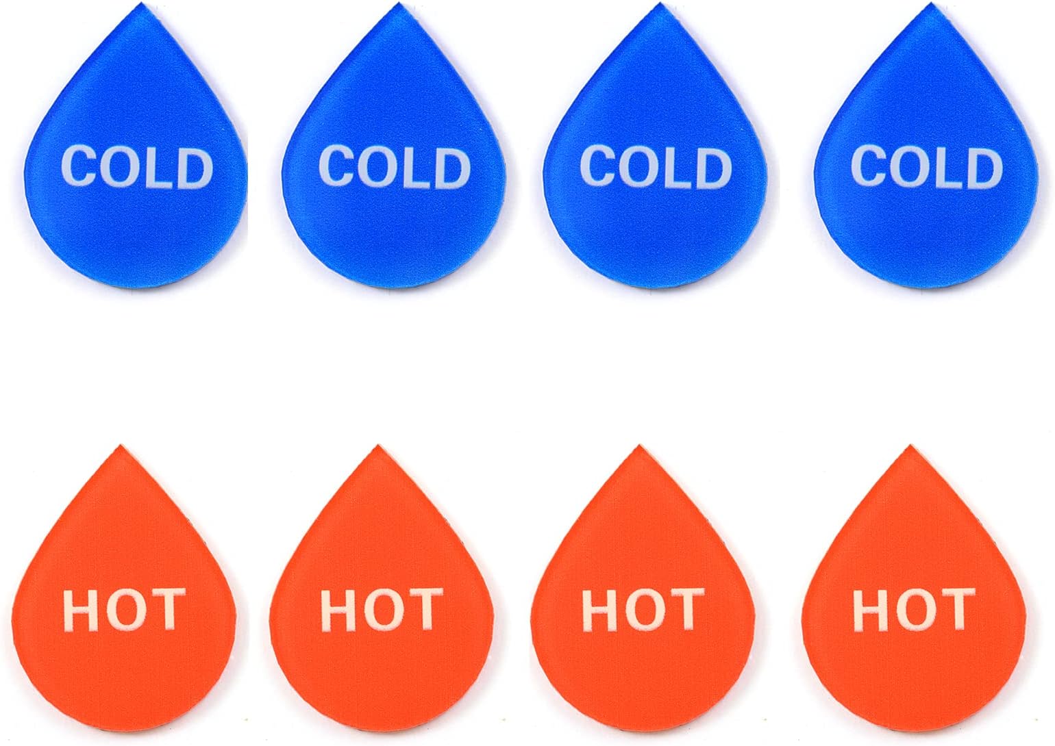 Amazon.com: ZOWZEA 8 Pack Self-Adhesive Acrylic Hot and Cold Stickers ...