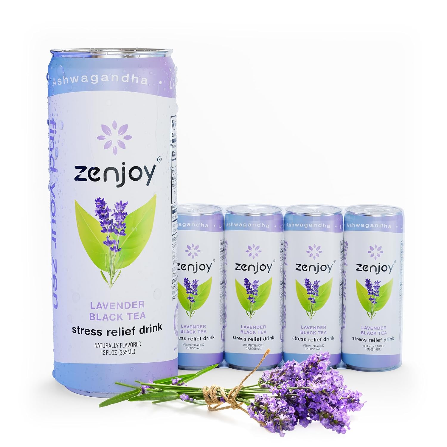 Amazon.com : Zenjoy Stress Relief Drink, Calming Green Tea & Black Tea ...