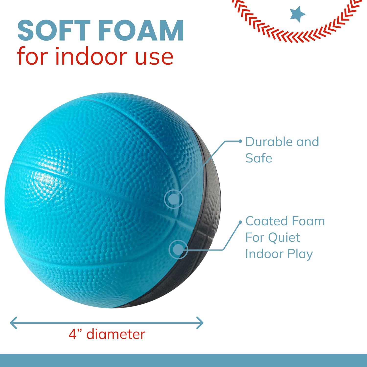 Poof Slinky 875 Poof 4 Inch Pro Mini Foam Basketball