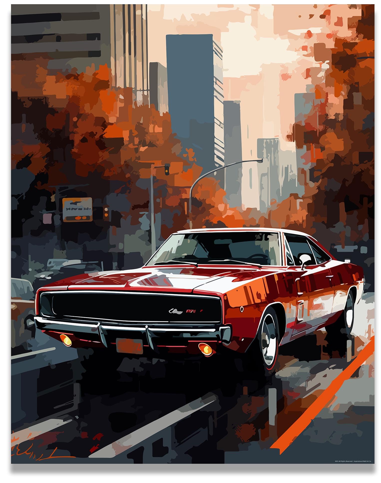 Amazon.com: Inspirational Wall Art Co. - Robust | 1969 Dodge Charger ...