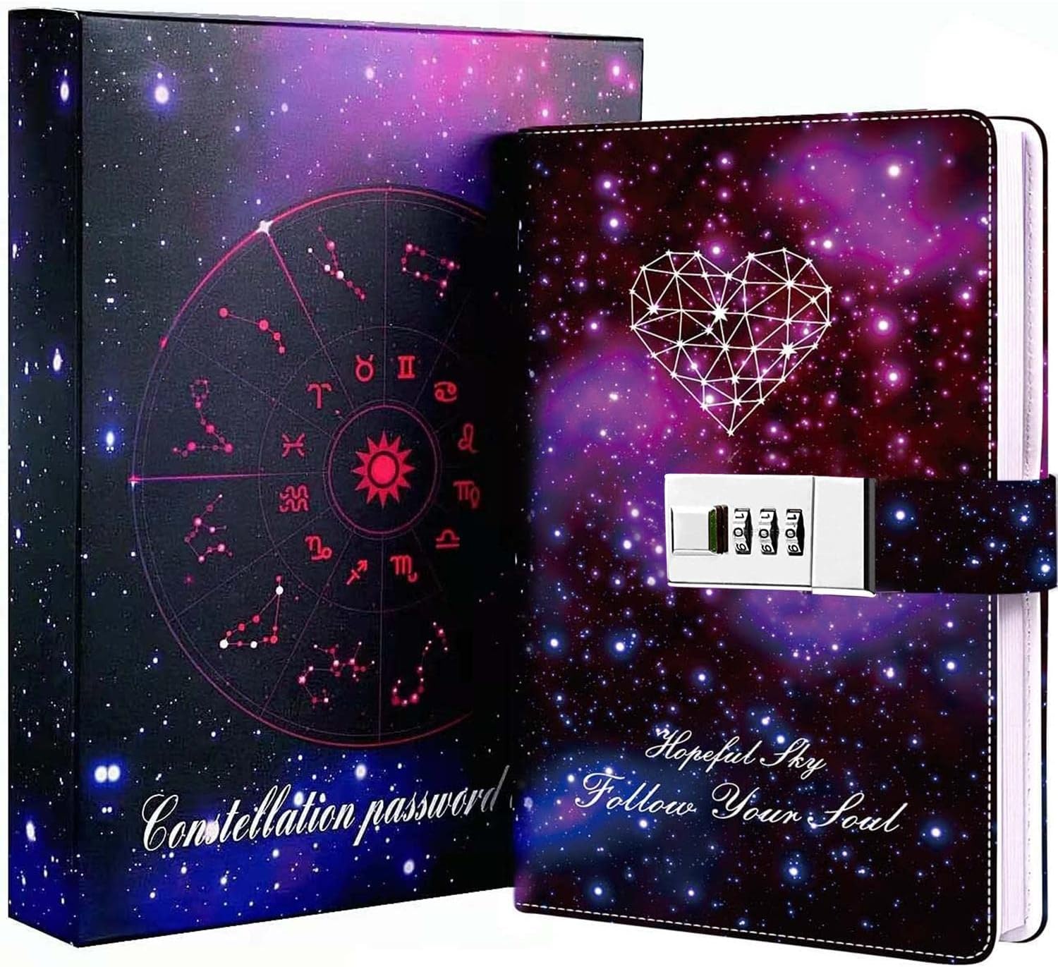 Amazon.com : AMZRUS Diary with Lock and Pen, A5 PU Leather with Lock ...