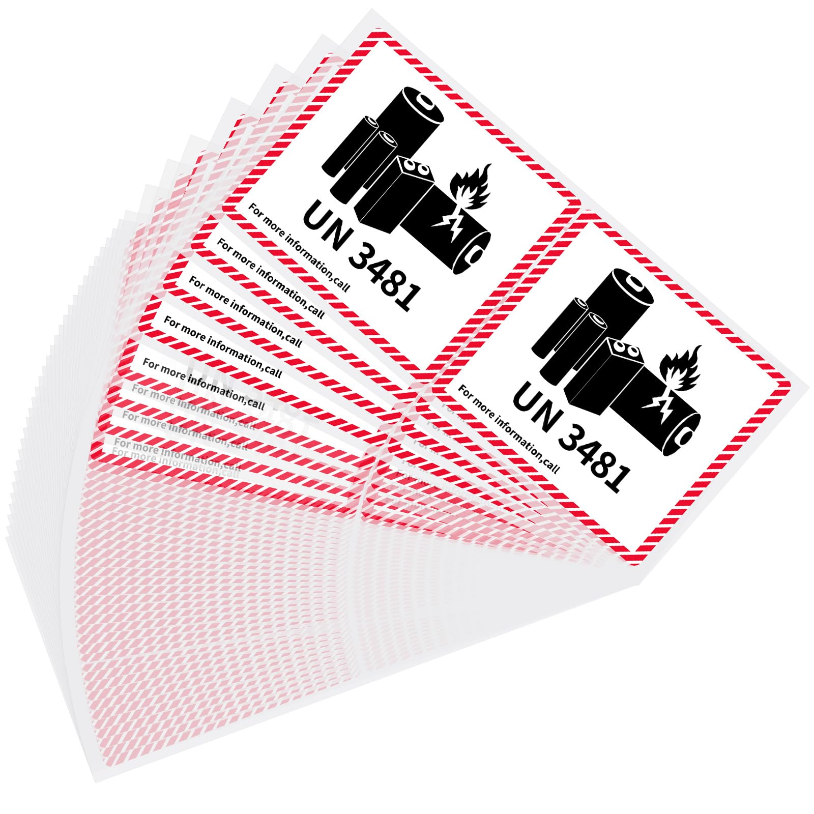 Amazon.com: Dunzoom 500 Pcs Lithium Ion Battery Caution Labels Un3481 ...