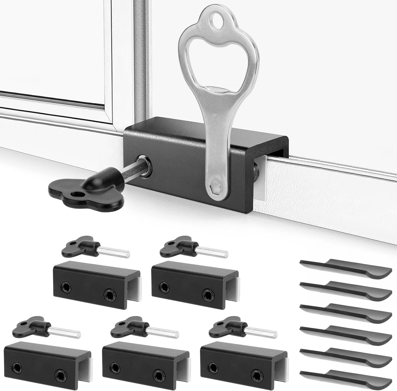 EYAKEG Window Locks, Sliding Window Locks with Key for Vertical ...