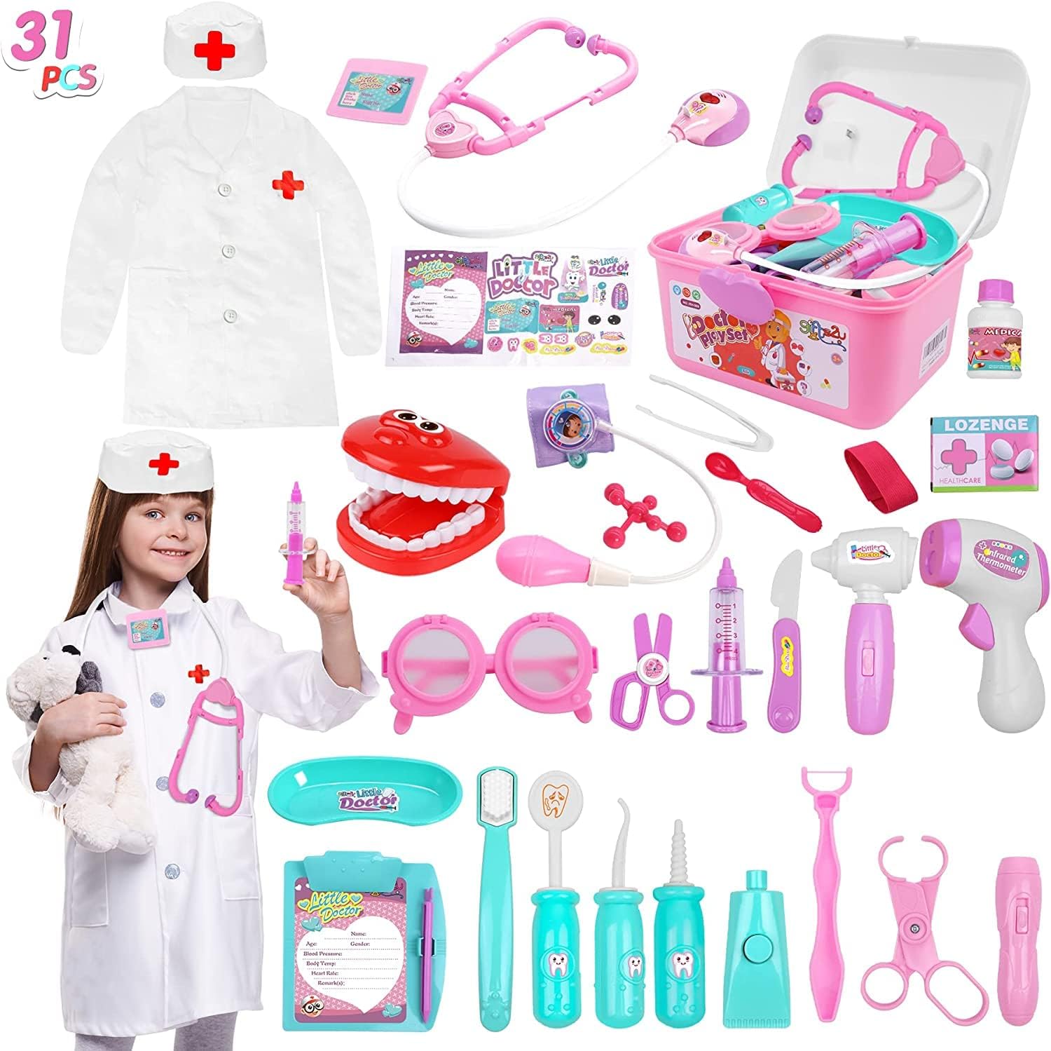 Gifts2U Doctor Set for Kid Girl Toy Doctor Kit Pretend Play Toys ...