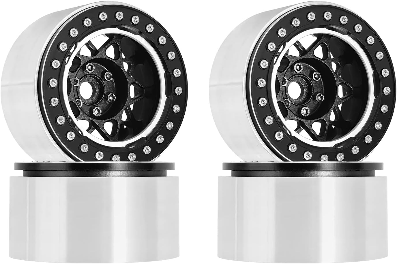 Amazon.com: INJORA 2.2 Beadlock Wheel Deep Dish Negative Offset 10mm ...