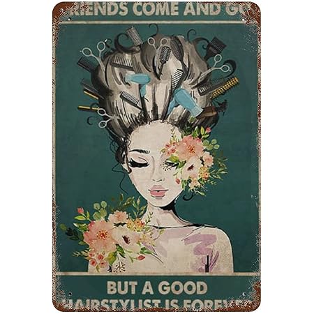 Amazon.com: Retro Tin Sign Hair Hustler Sign, Personalized Hairstylist ...