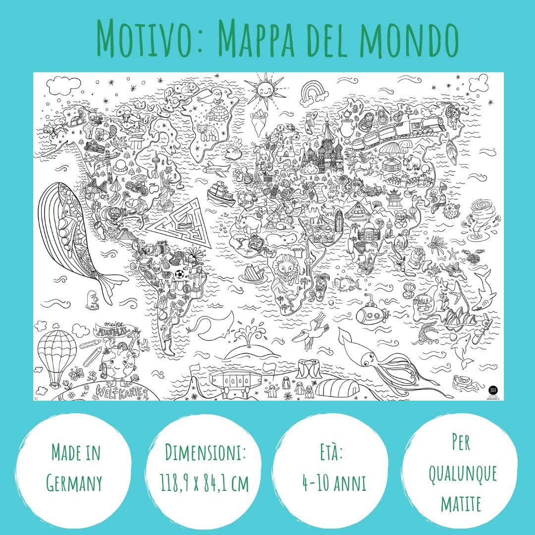 Disegni Da Colorare Mappa Del Mondo Per Bambini Scarica Disegno In