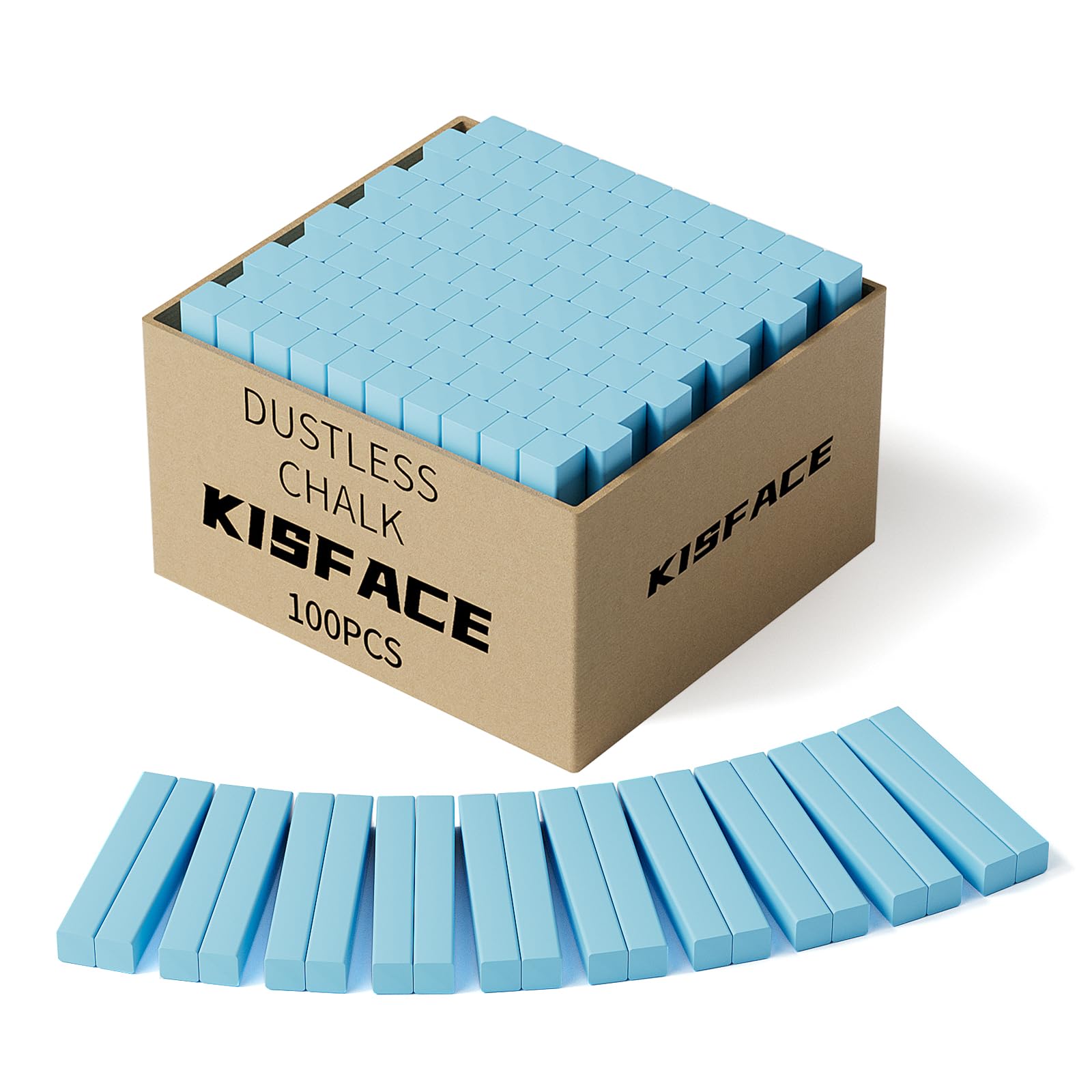 Amazon.com: KisFace 100PCS Blue Chalk,Dustless Chalk for Chalkboard ...
