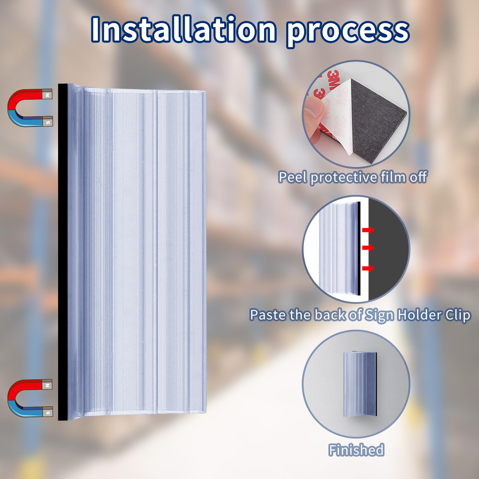 Snapklik.com : 10 Pack Magnetic Sign Holder Sign Holder Clip Adhesive ...