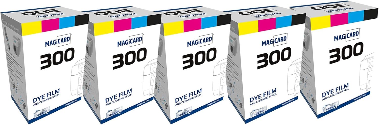 Amazon.com: Bodno 5 x Magicard 300 Printer MC250YMCKOK Color Ribbon ...