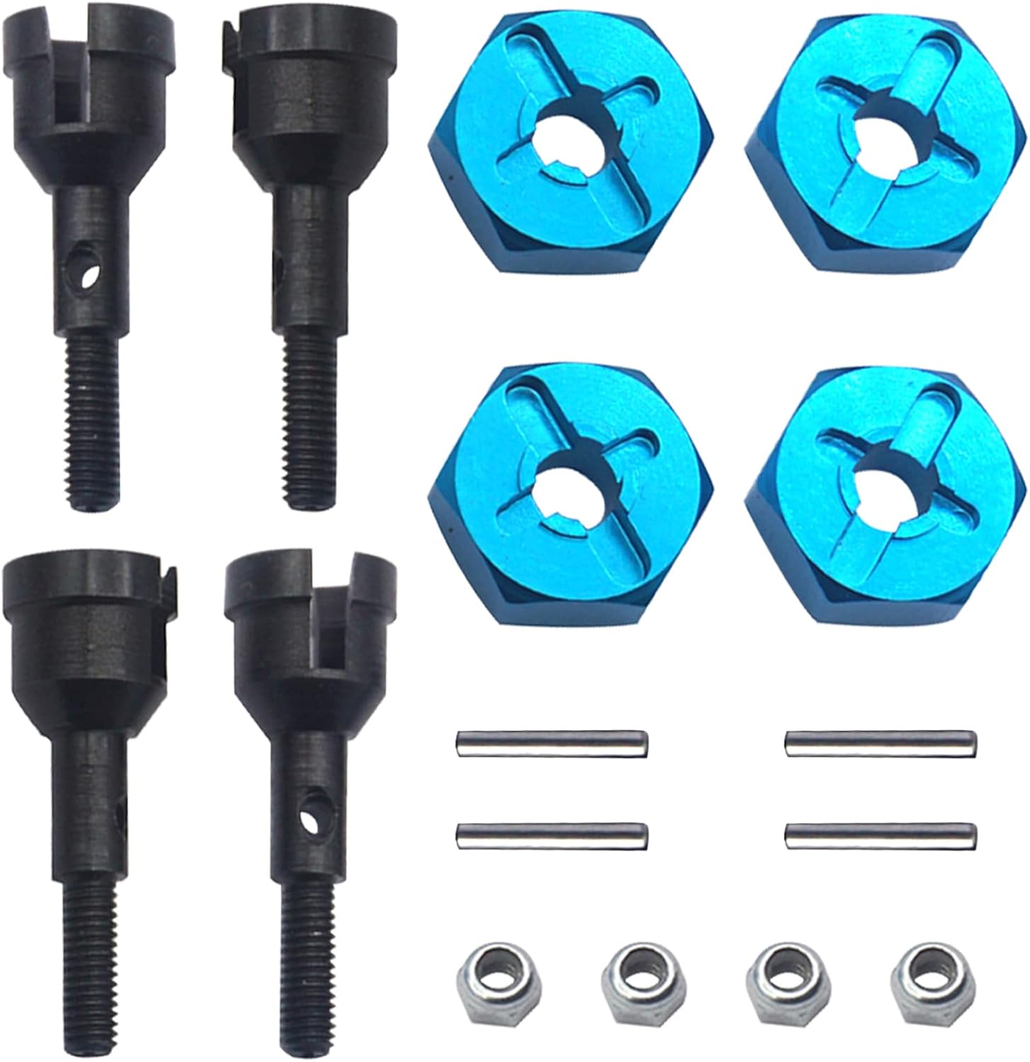 Amazon.com: 4Pack Vgoohobby RC Wheel Axle Shaft Locknuts with 7mm to ...