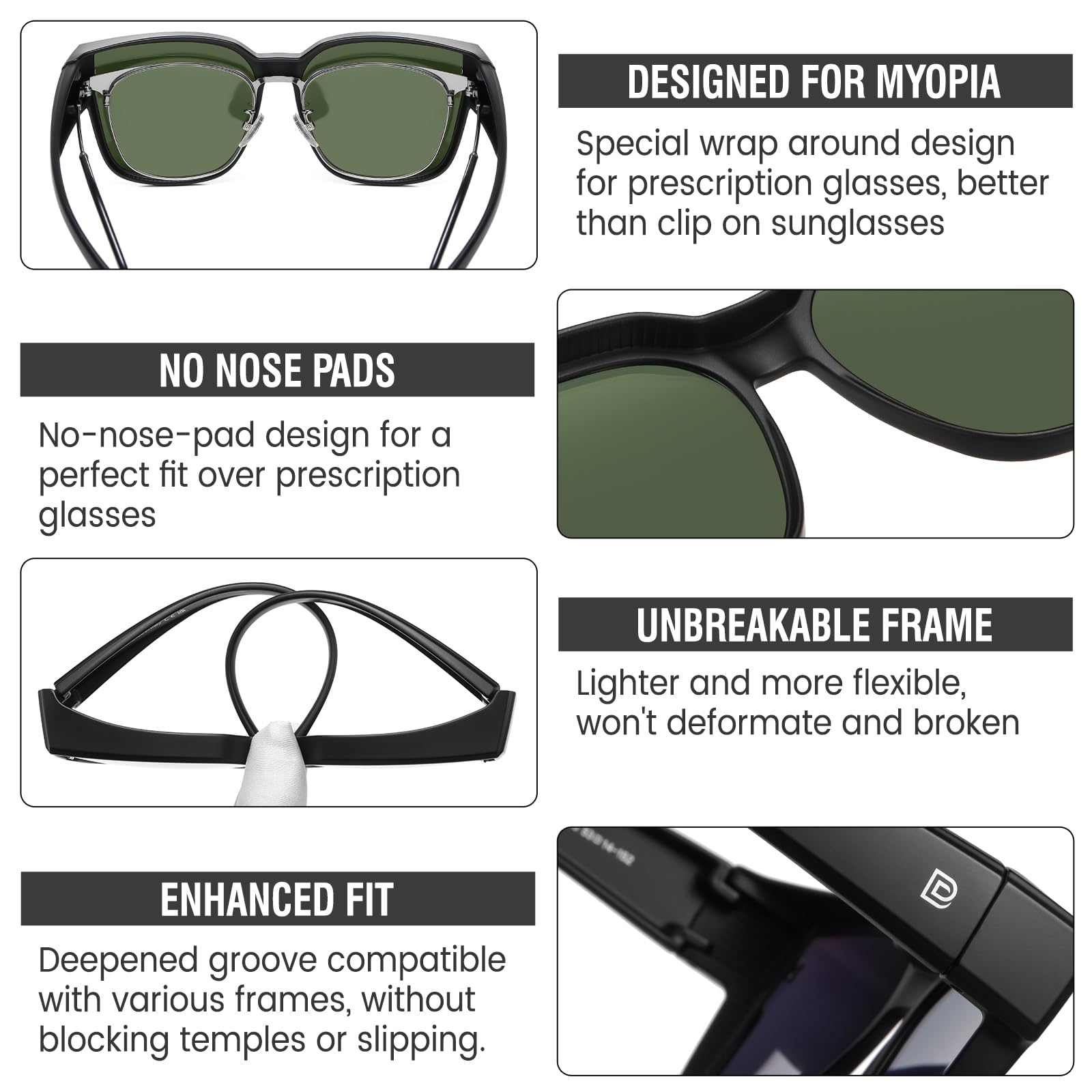 Snapklik.com : DUCO Fit Over Sunglasses For Men Women Wear Over Glasses ...