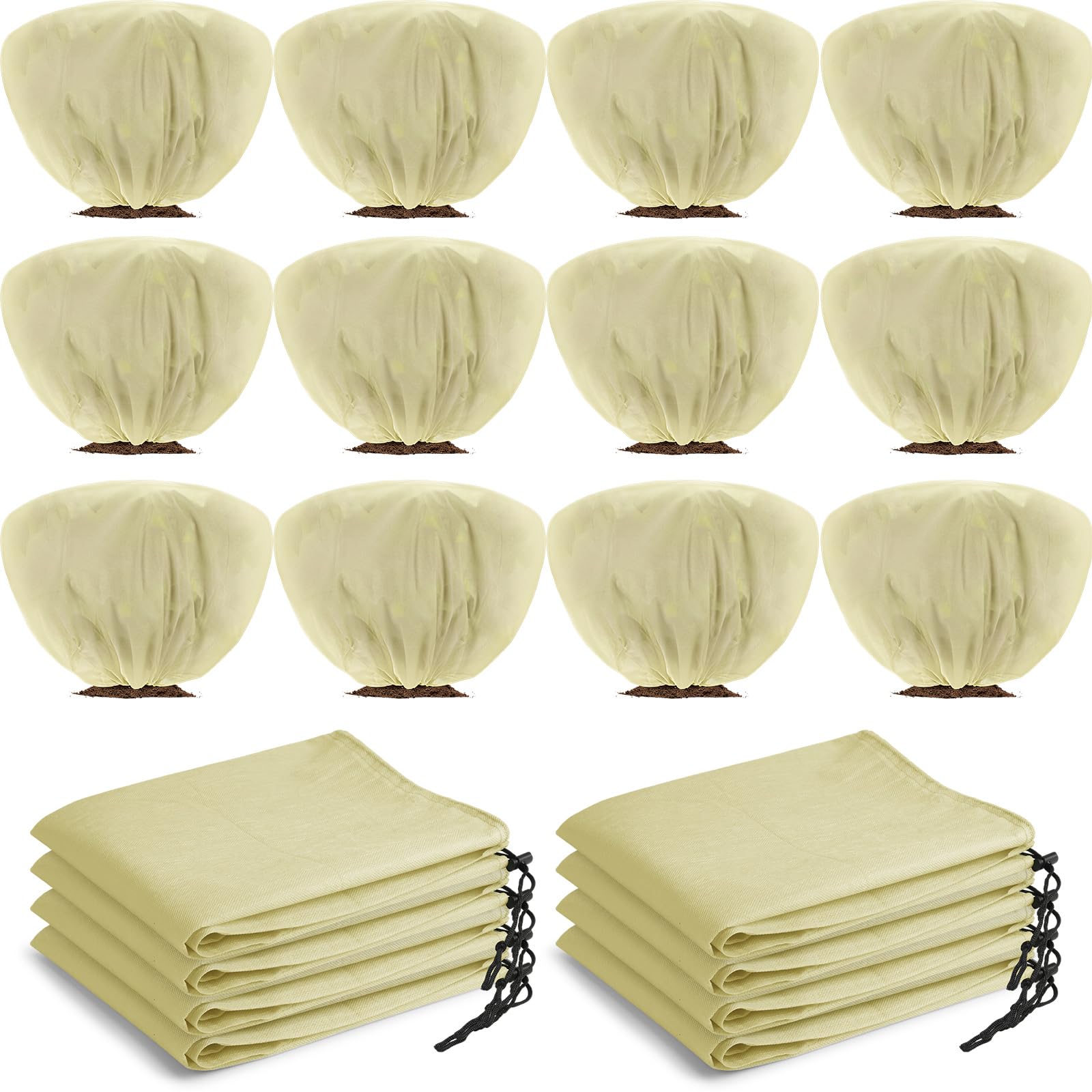 Amazon.com : Wesnoy 12 Pcs Winter Plant Covers Freeze Protection 39 ...