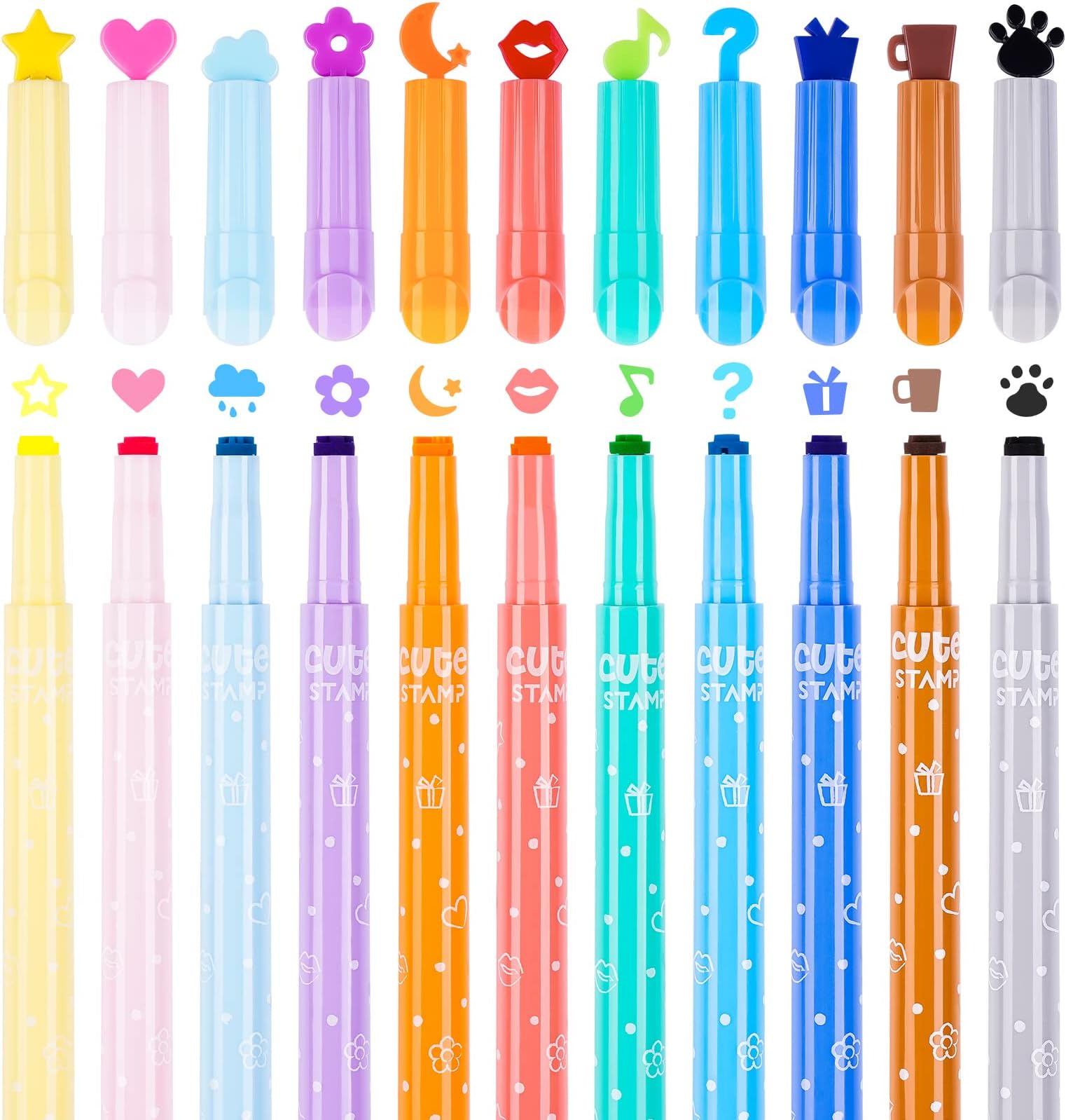 Amazon.com: YOKEYS Washable Stamper Markers for Kids, Markers in 24 ...