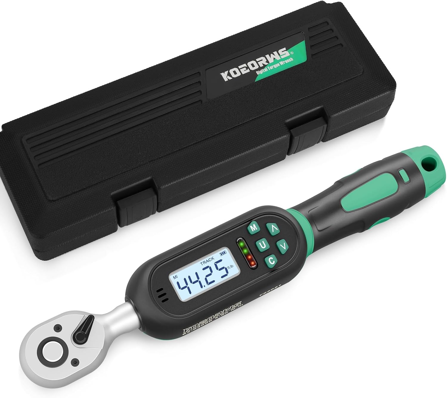 KOEORWS 3/8 Inch Drive Digital Torque Wrench, 2.21-44.25Ft.lb/3-60N.m, Electronic Torque Wrench ...