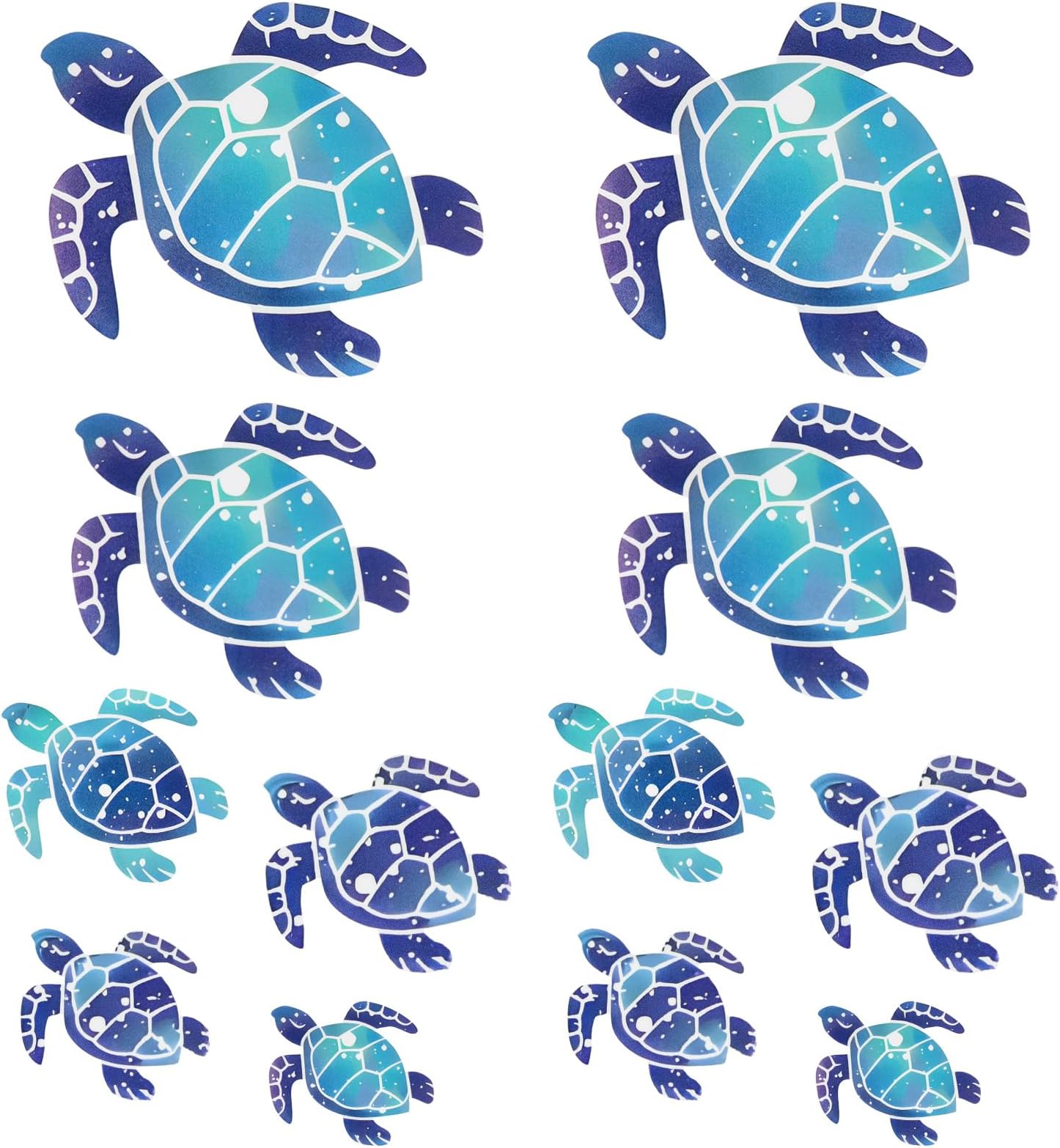 Amazon.com: Qianyu 27Pcs Sea Turtle Wall Decals - Ocean Vinyl Stickers ...
