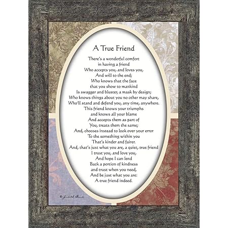 Amazon.com: Vintage A True Friend, Poem About True Friendship, 7x9 ...