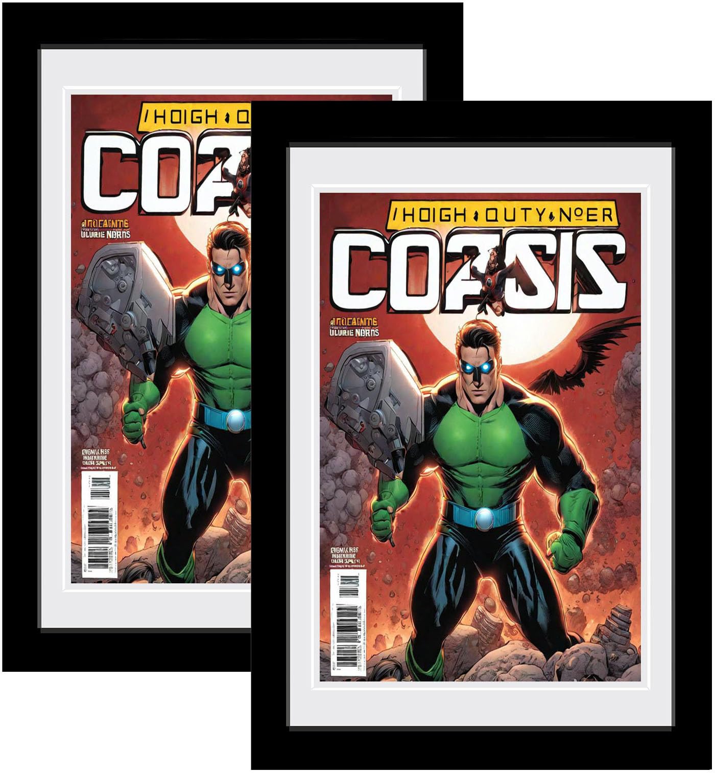 Amazon.com - SparklyHome Comic Book Frame with Double white mat, 2 ...