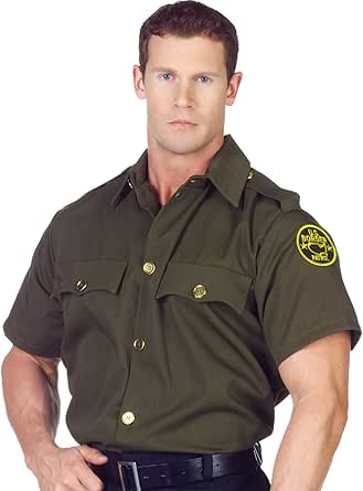 Amazon.com: Underwraps Costumes Men's Border Patrol Costume - Shirt ...