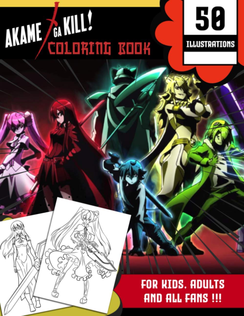 Buy Akame Ga Kill! Coloring Book: Coloring Book With Unofficial High ...