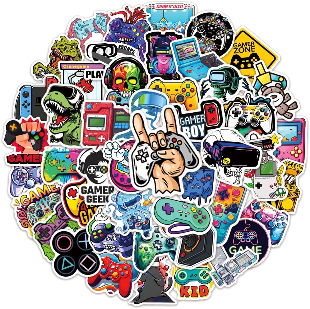 A5 Sticker Sheet Gaming Vinyl Stickers - Gamer Gaming Boys Men Kids ...