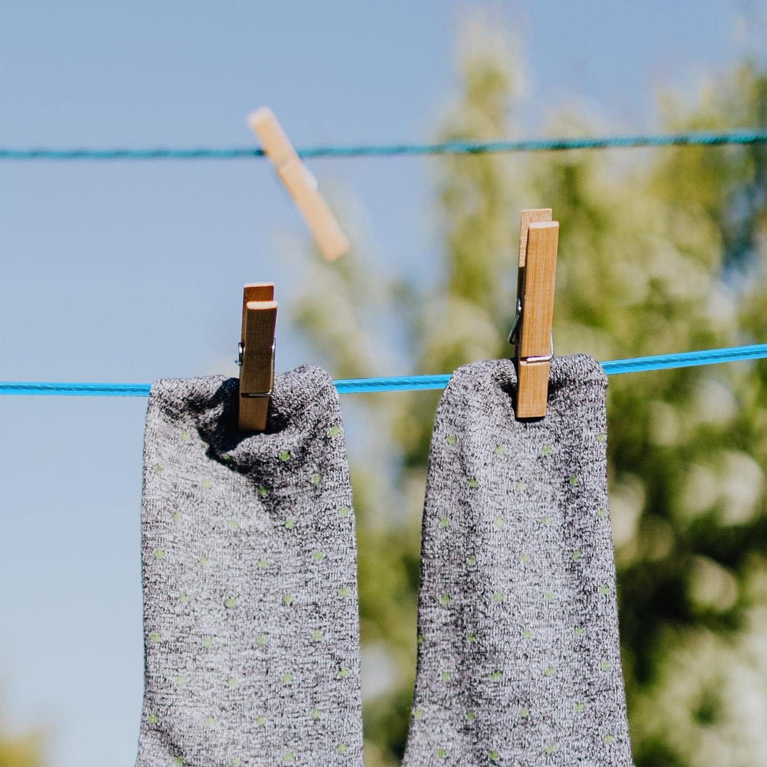 Efforias 50m Washing Line Rope Strong Steel Core 3.5mm thickness Indoor ...