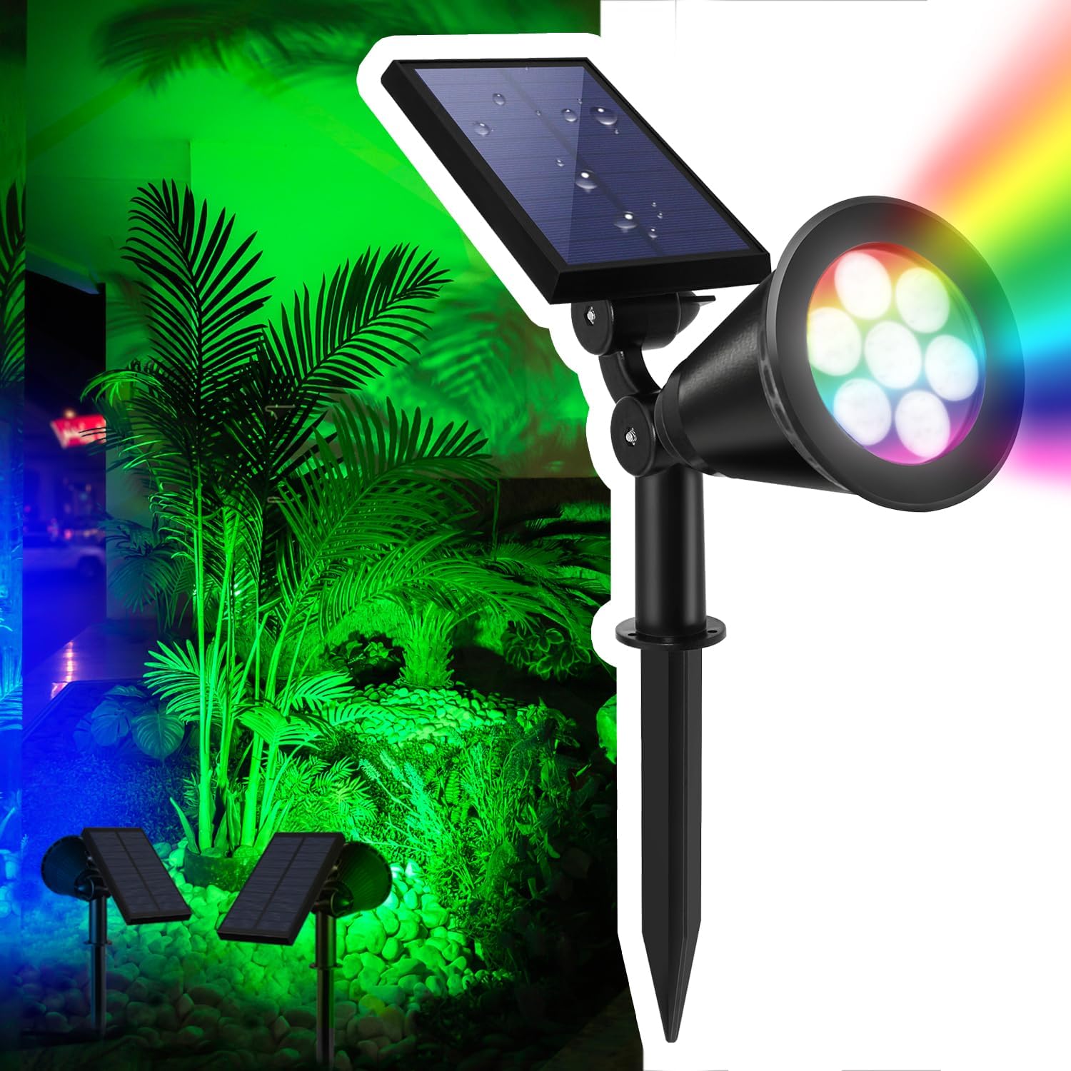 Amazon.com: TenYua Solar Projection Lamp RGB Rotatable Crystal Magic ...