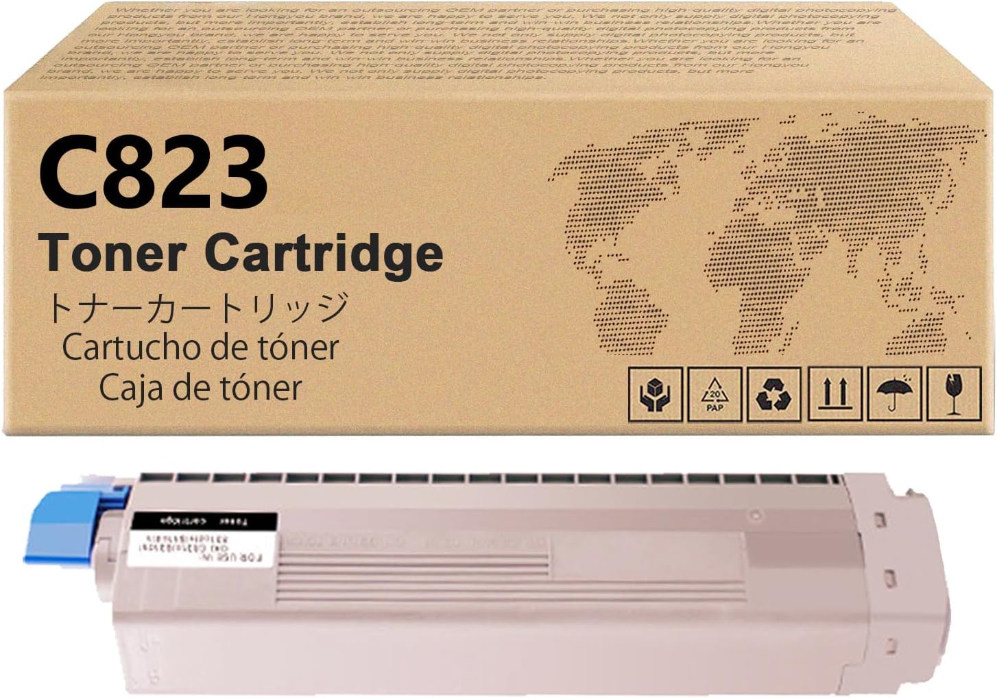 C823 Toner Cartridges Compatible for OKI 46471104 46471103 46471102 ...