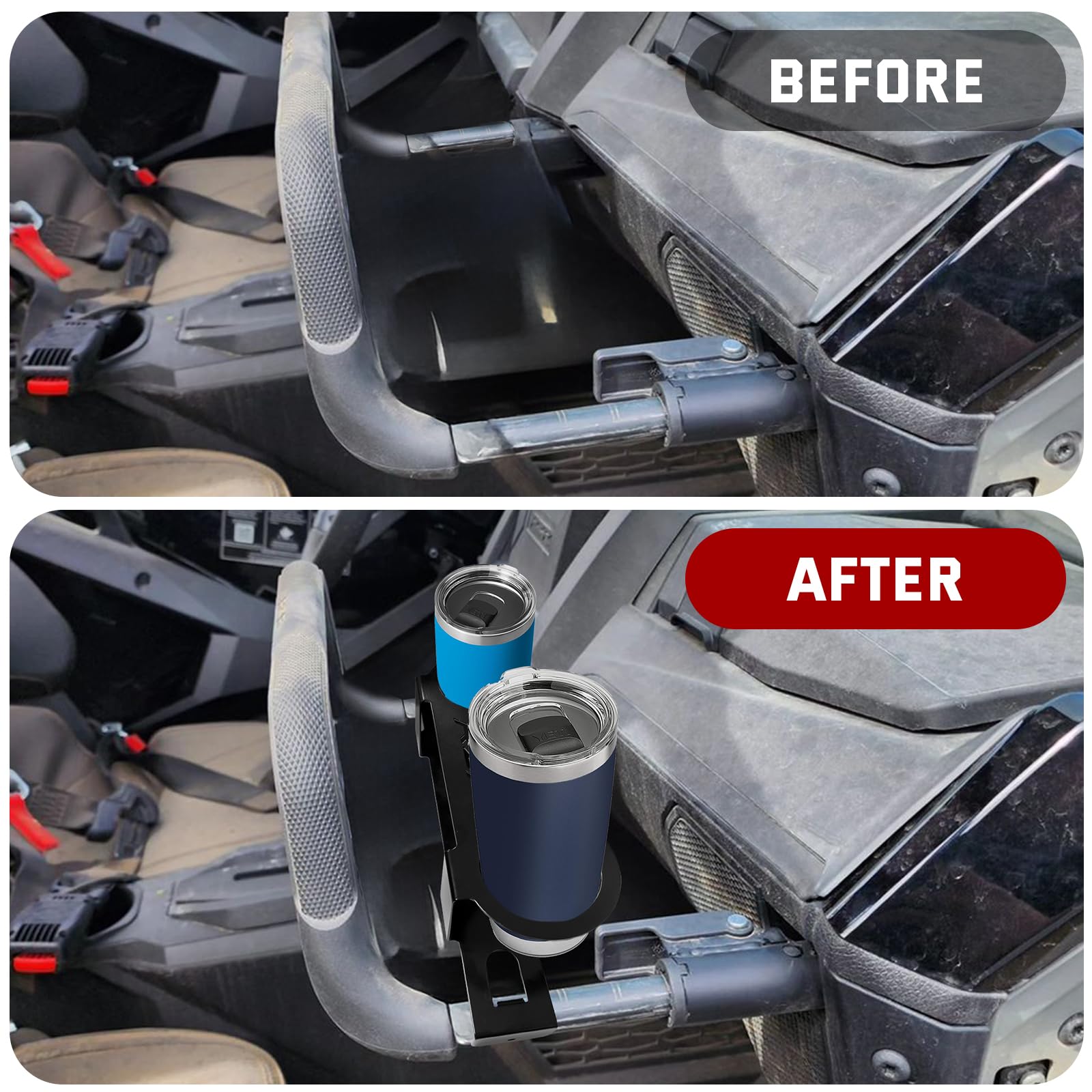 Snapklik.com : Chelhead RZR PRO R Cup Holder Passenger Grab Handle ...