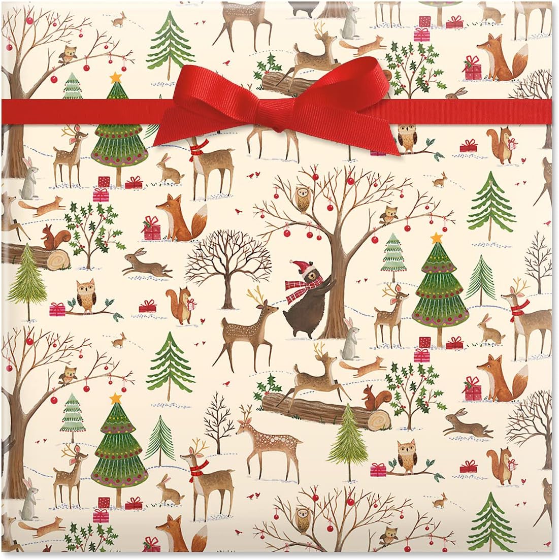 Amazon.com: Caspari Animal Topiaries Gift Wrapping Paper - Three 30 in ...