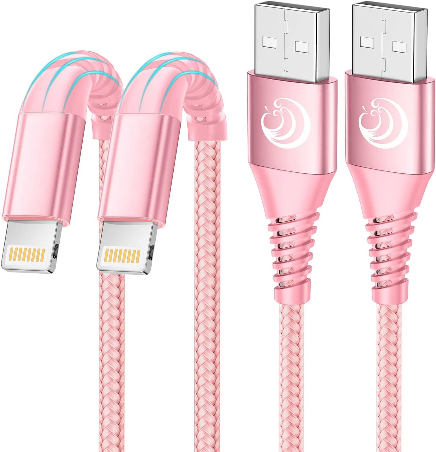 Amazon.com: APFEN MFi Certified Lightning iPhone Charger Cord 90 Degree ...