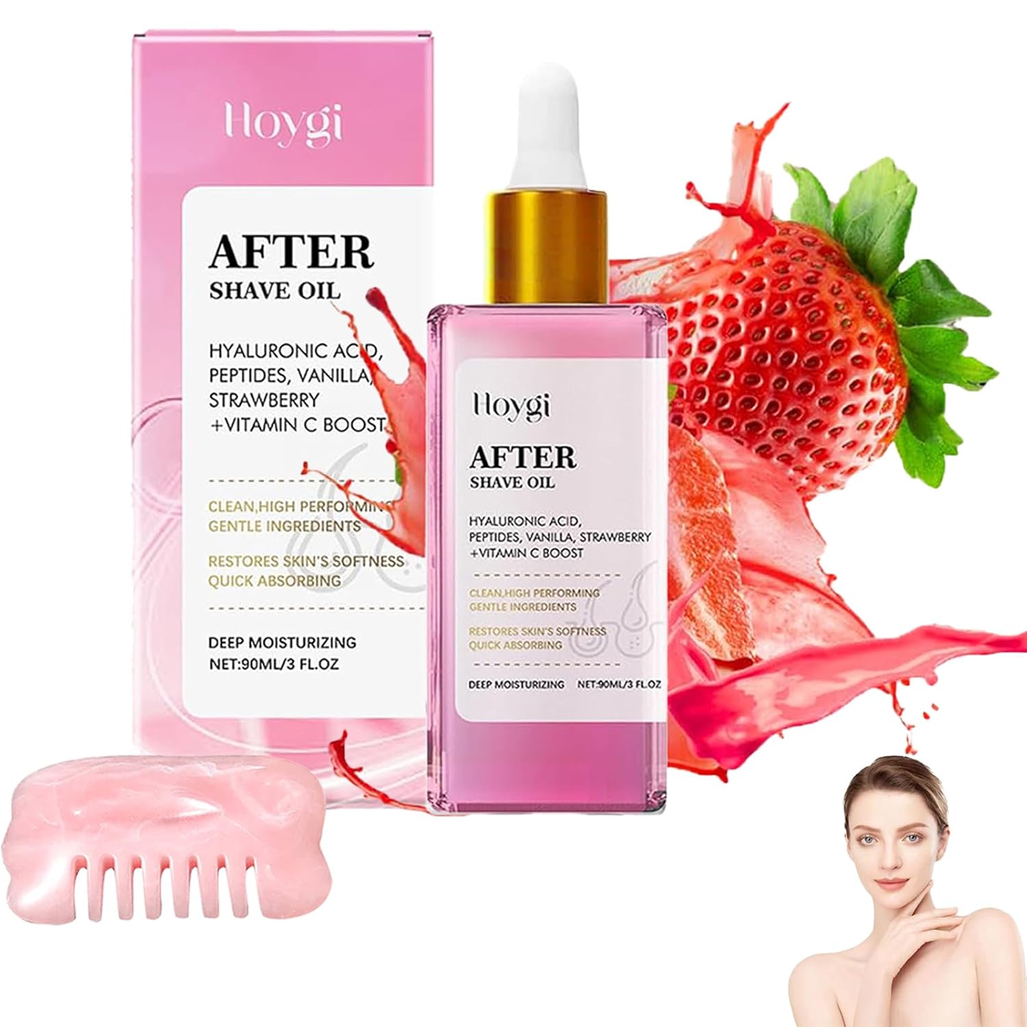 Amazon.com: Elsktin Strawberry Vanilla After Shave Oil Women for Smooth ...