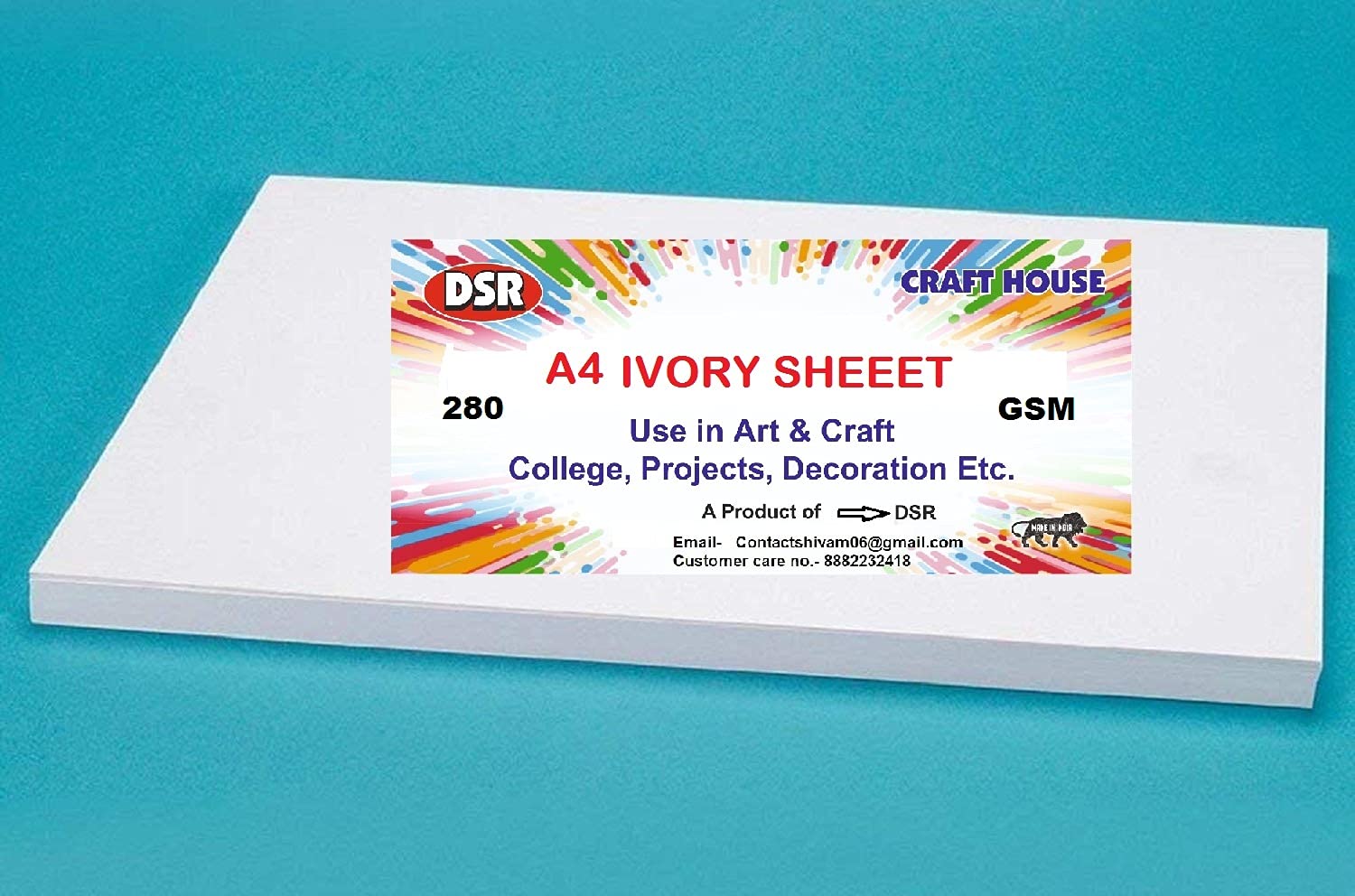 Eclet A4 20 pcs ivory sheet White thick drawing Sheets Craft 300 GSM ...