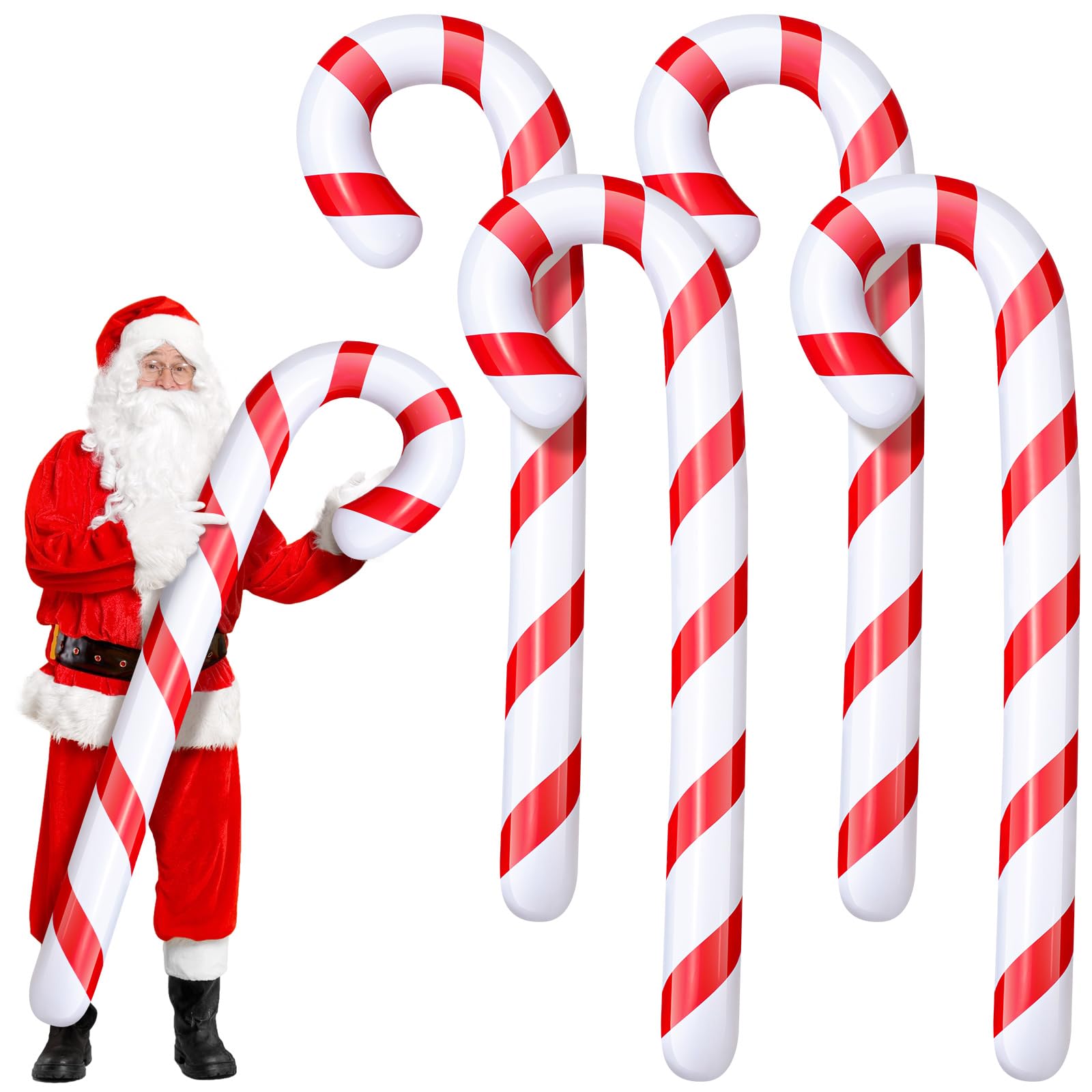 Amazon.com: Leyndo 4 Pcs 6 FT Gaint Candy Canes Inflatable Christmas ...