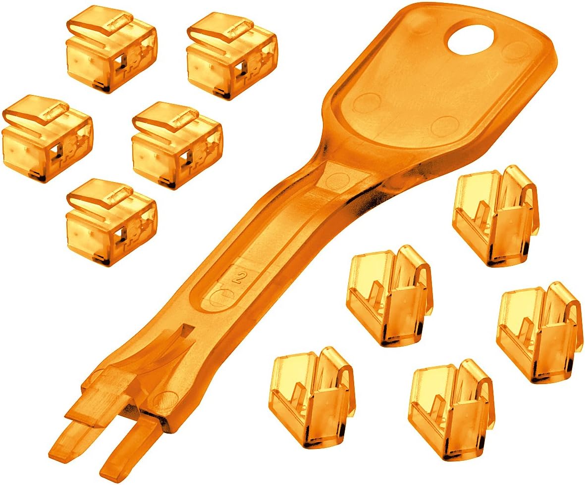 Lindy 10 Port Locks Secure RJ45 Sockets Orange : Amazon.co.uk ...