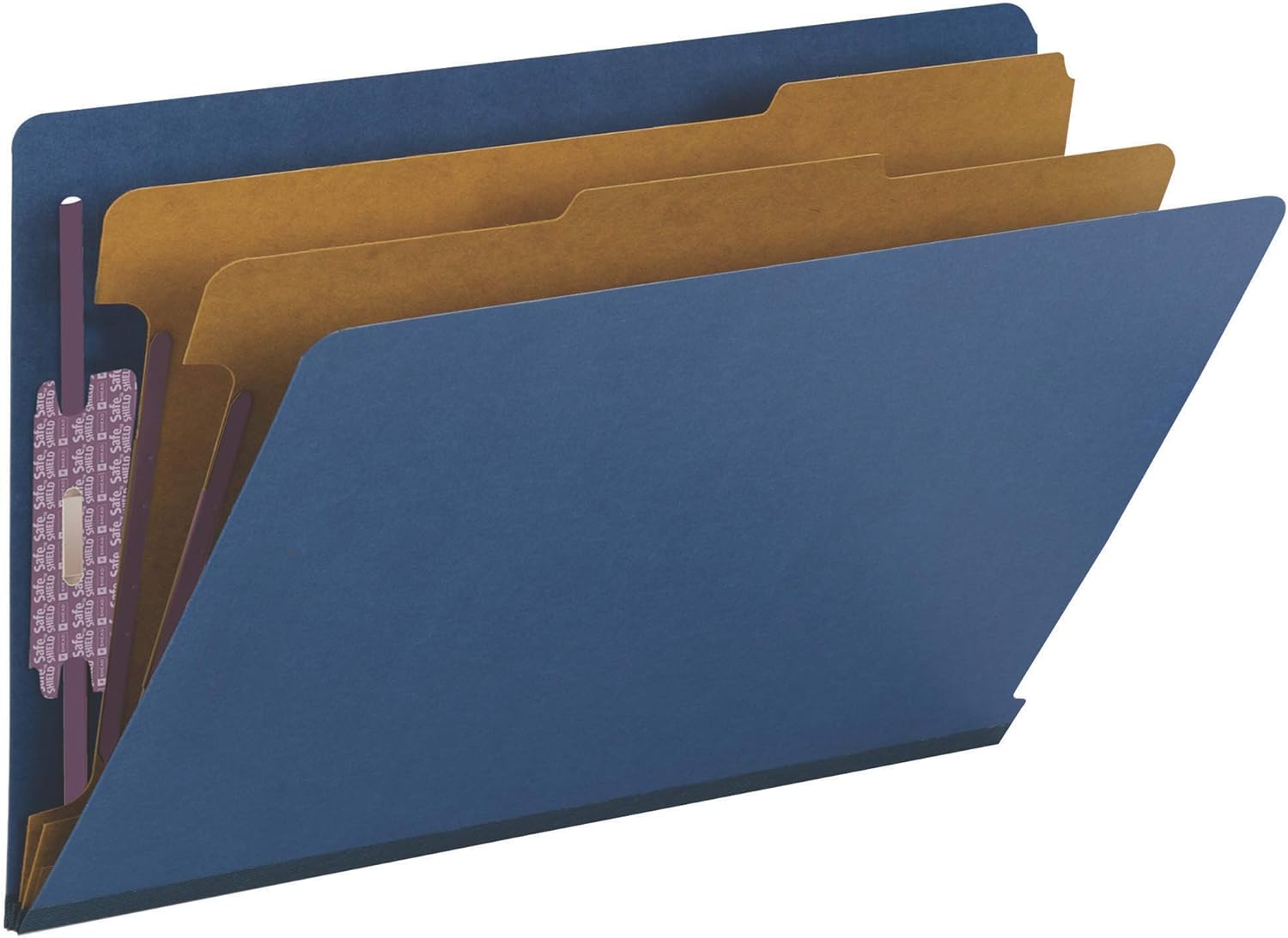 Smead End Tab Classification Folder, Legal, Straight, 2 Dividers, Dark ...