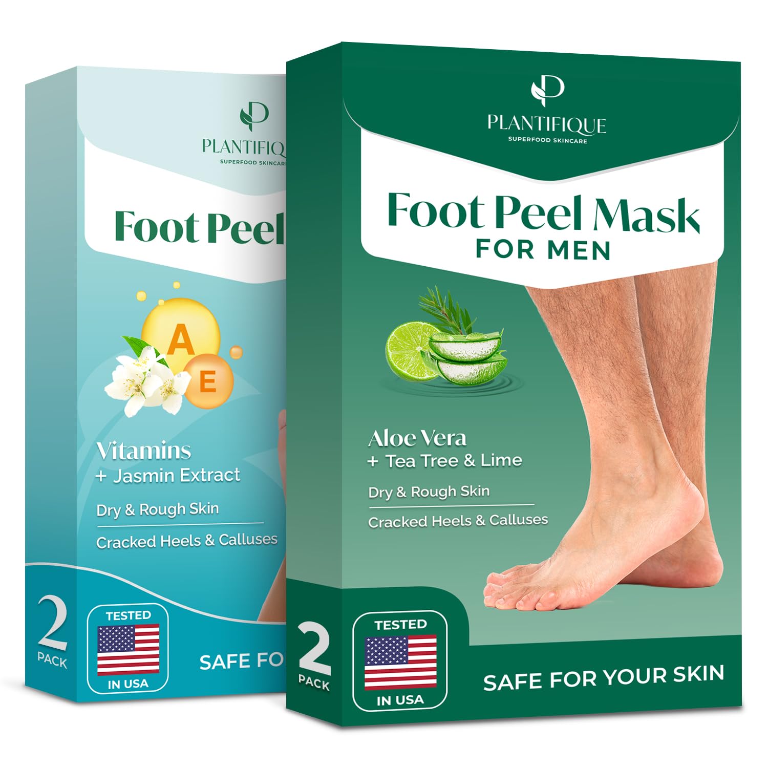 Amazon.com: PLANTIFIQUE Foot Peel Mask for Men 2 pack and Foot Peel ...