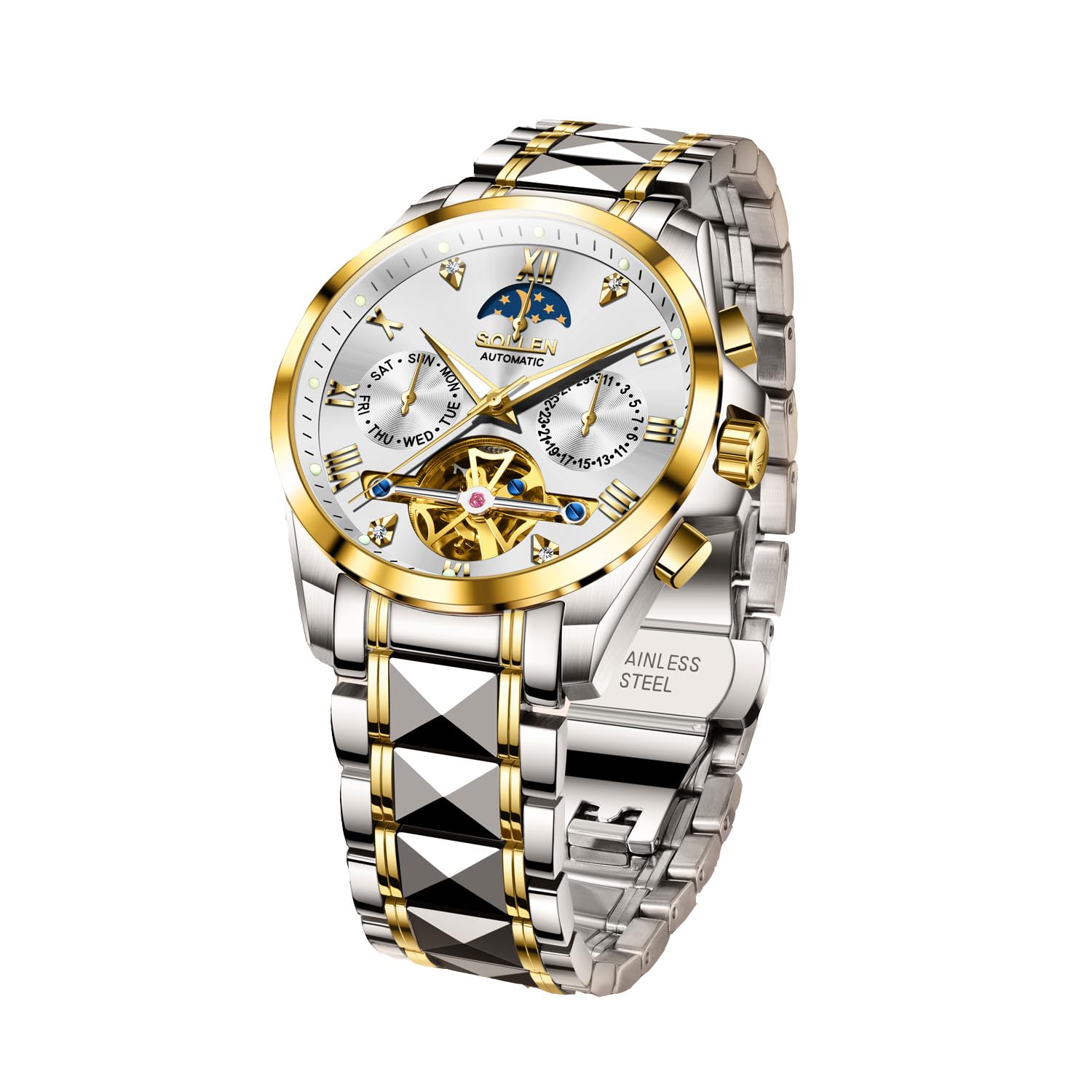Buy SOLLEN Automatic Watches for Men, Elegant and Classic Men's Wrist ...