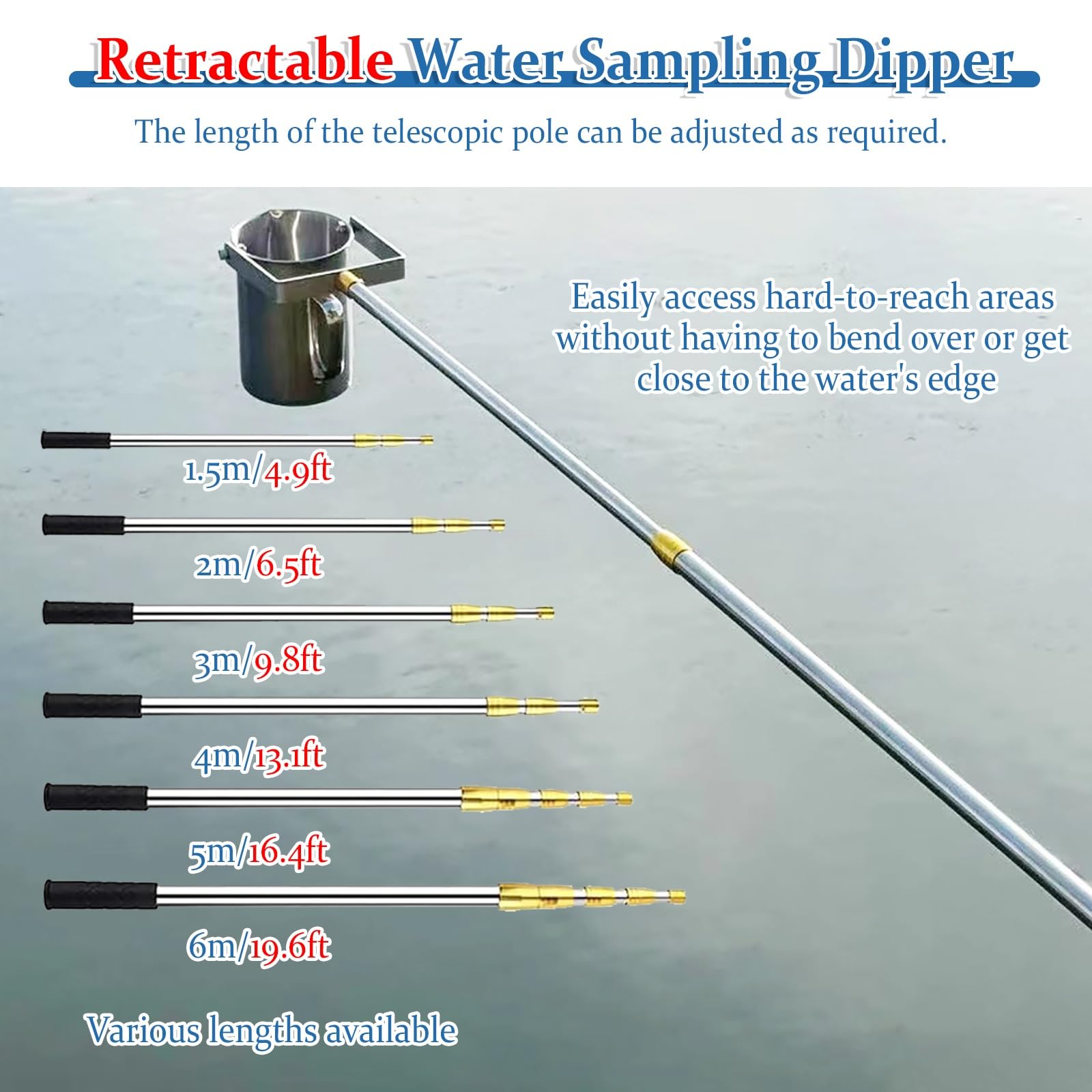 Telescopic Water Sampling System Stainless Steel Water Sampler With ...