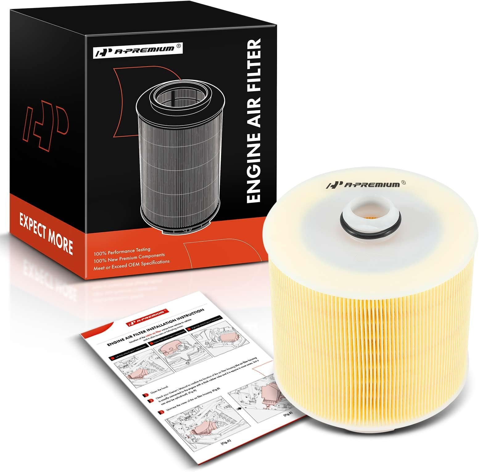 Amazon.com: FLTRUCKTOP 4M0133843C Engine Air Filter Compatible with ...