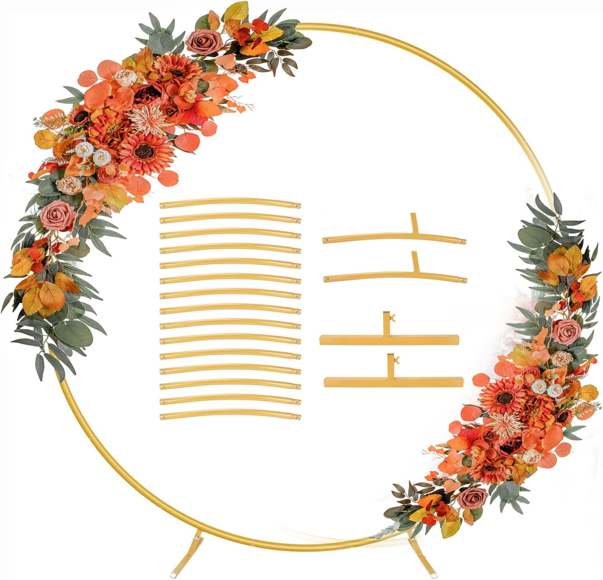 Amazon.com : 6.56 ft Gold Round Backdrop Stand, Stable Circle Balloon ...