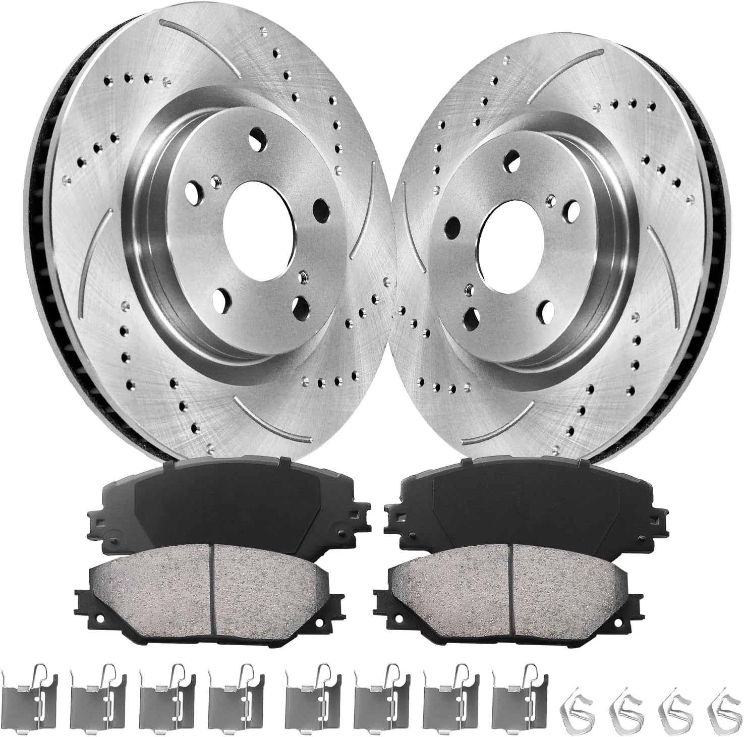 Amazon.com: Anpulsero Front Brake Pads and Rotors Kit Compatible with ...